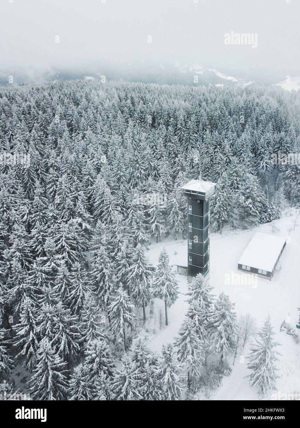 Black tower from above Stock Photo - Alamy