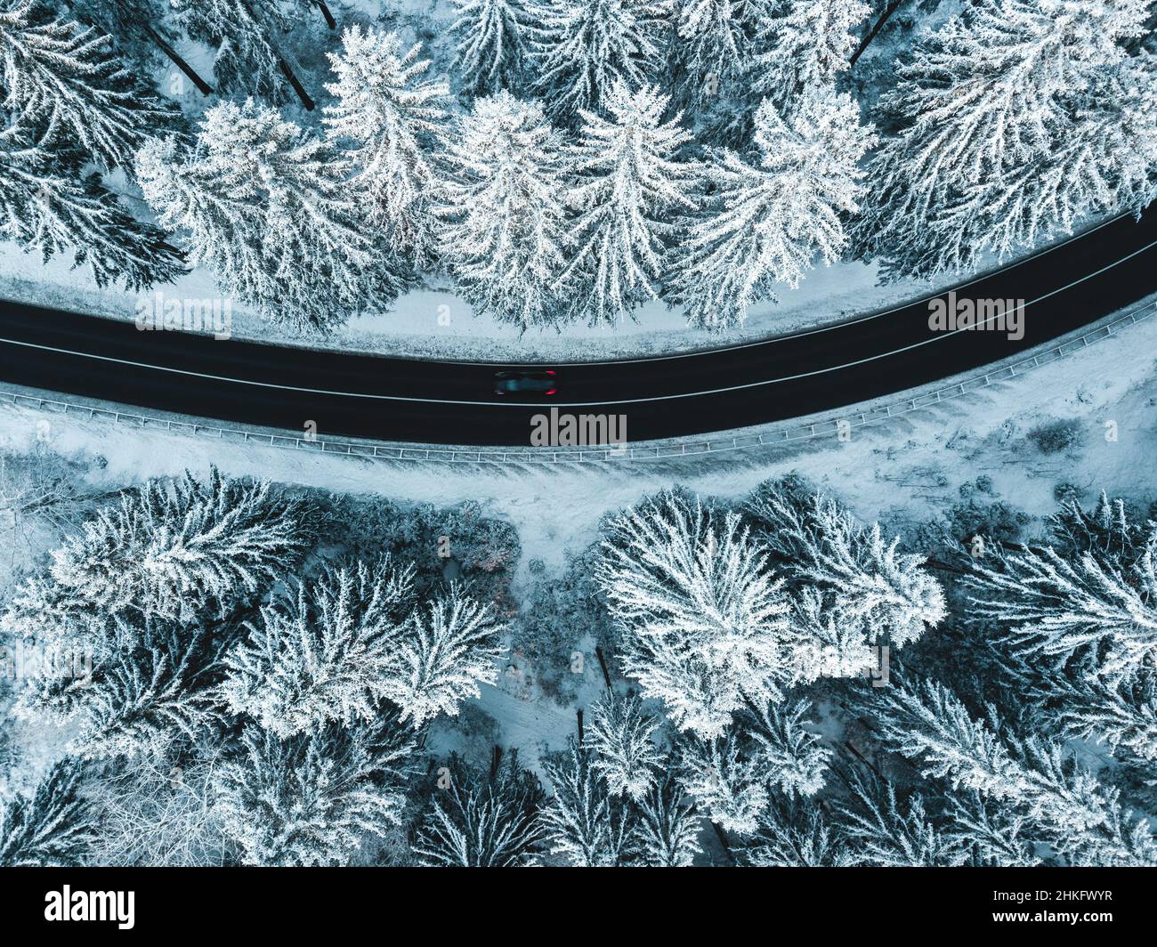 Curvy road from above Stock Photo - Alamy