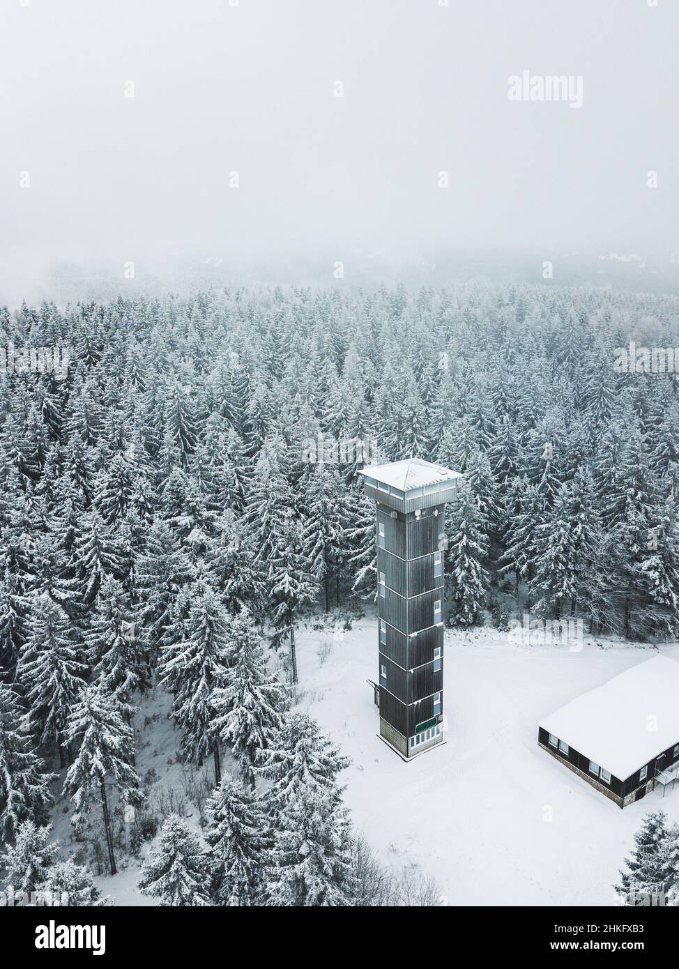 Black tower from above Stock Photo - Alamy