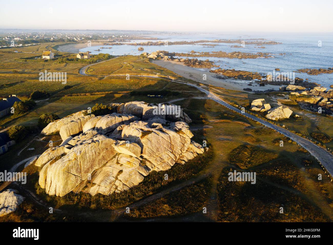 France, Finistere, Brignogan Plages, the coastline of Kerlouan and the ...