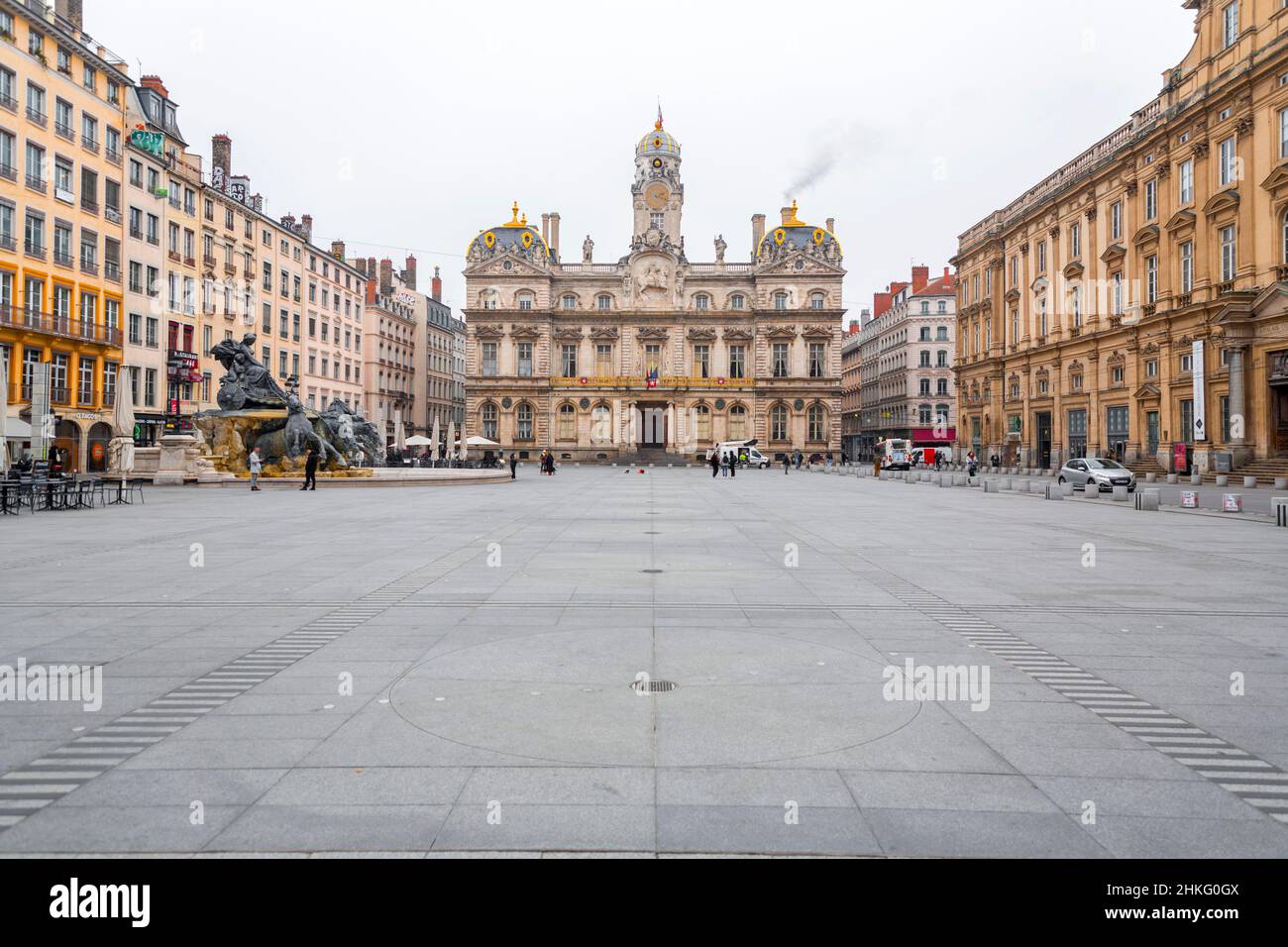 Lyon, France - January 26, 2022: The Hotel de Ville de Lyon is the city ...
