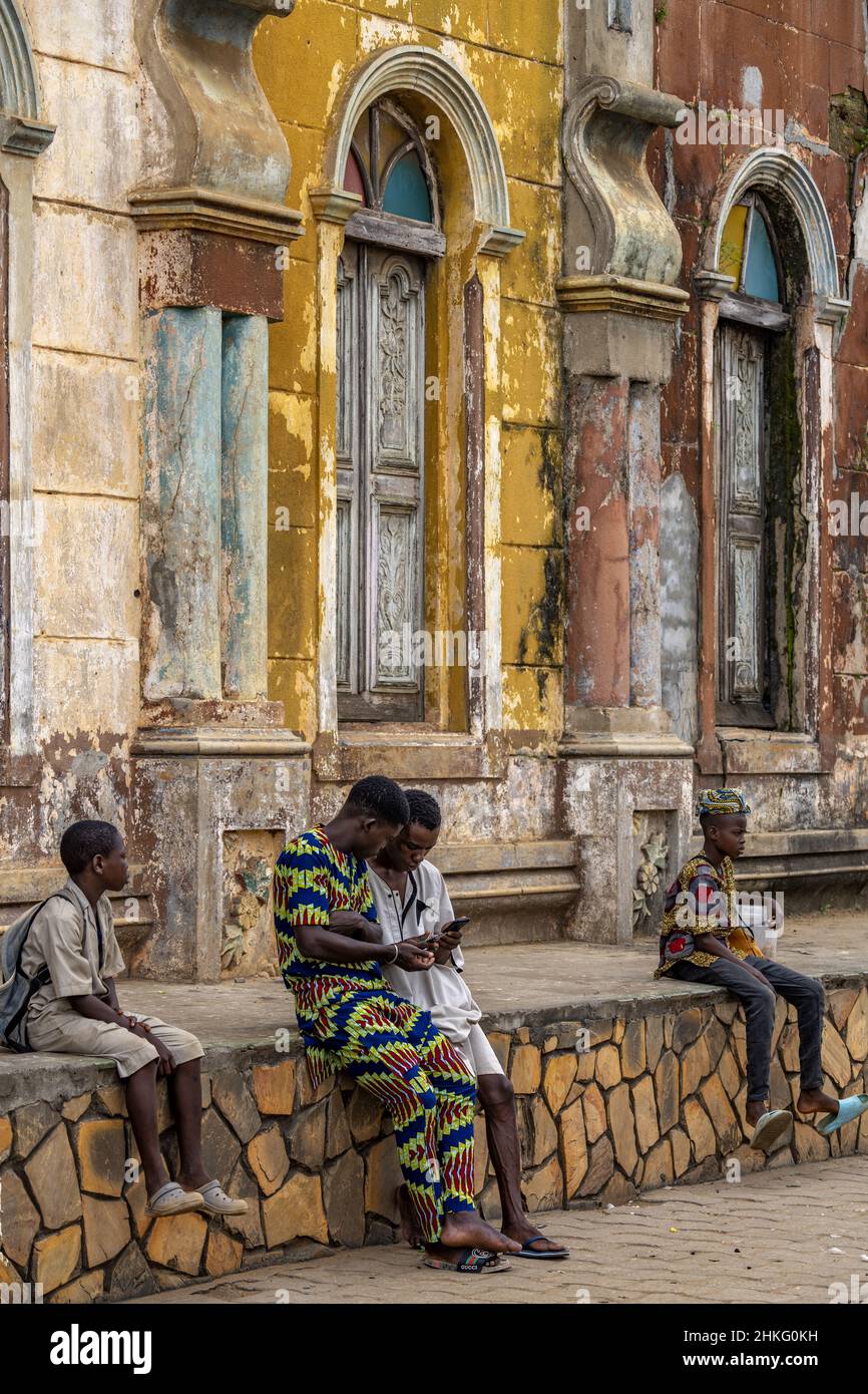 Benin, Porto Novo, the afro bresilian Grand Mosque Stock Photo - Alamy