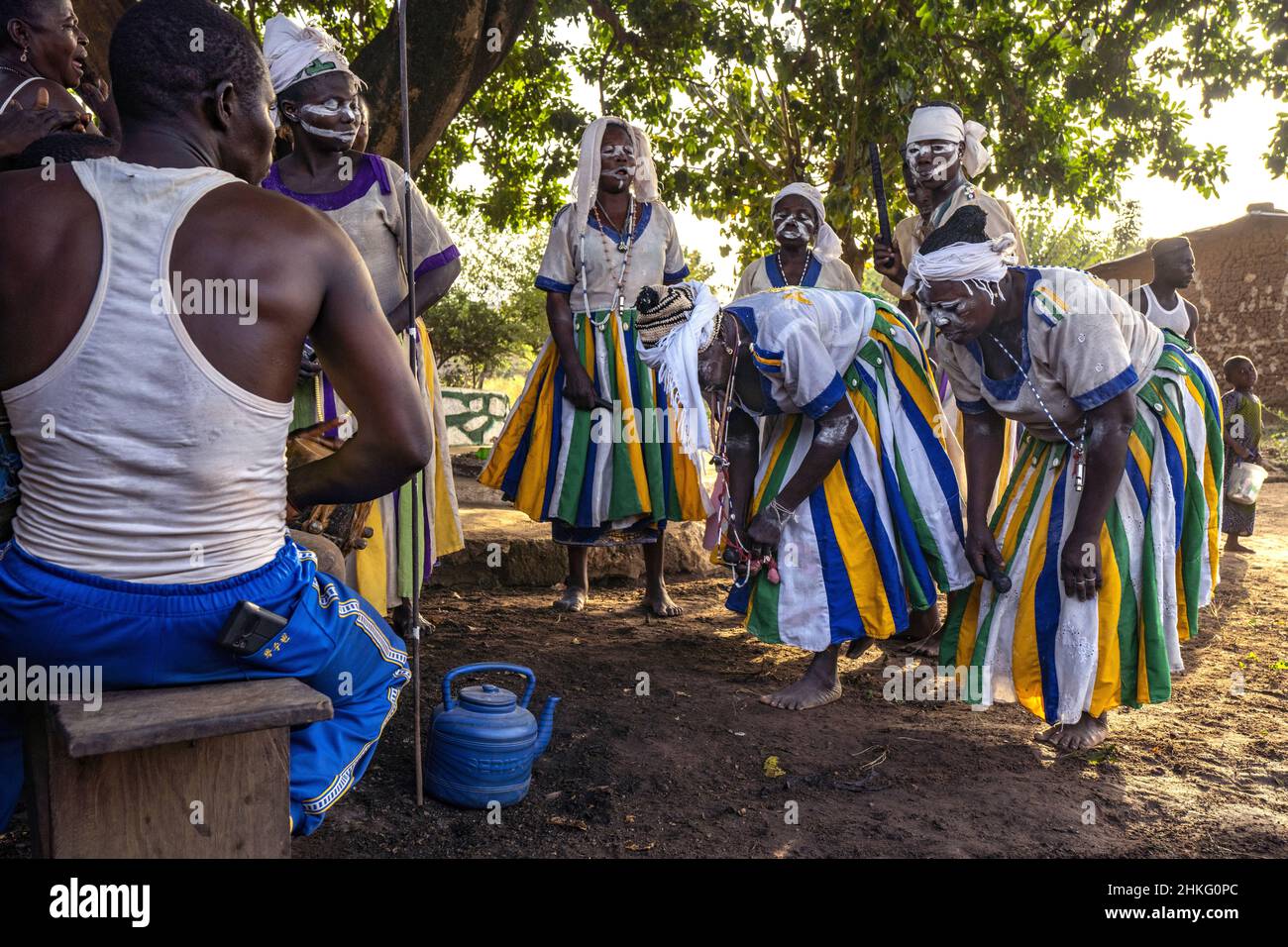 Benin, Dassa, dances and trans Atchigali in honor of the deities Stock ...