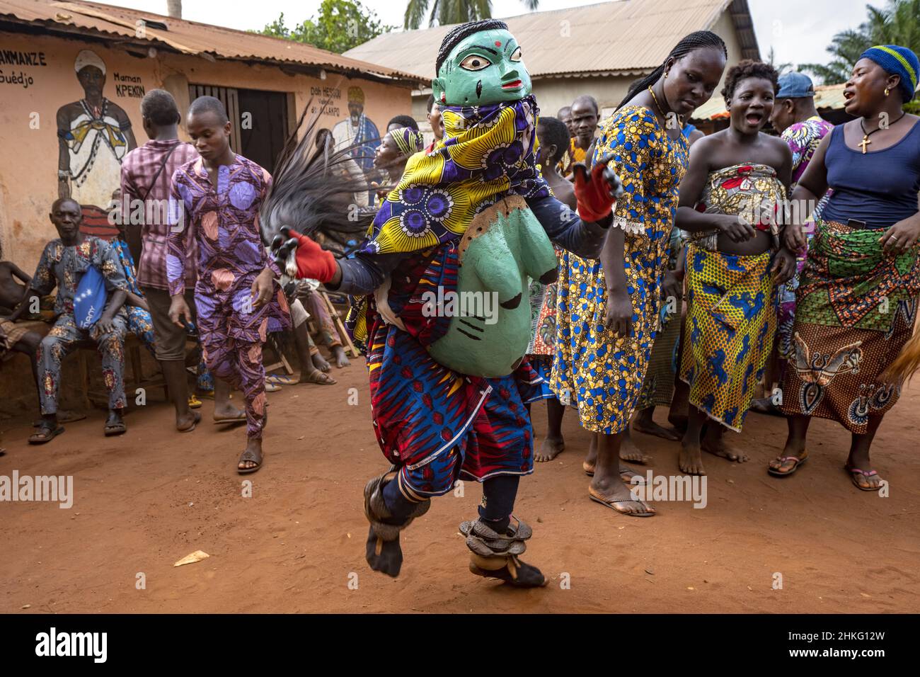 Benin, Tan, the Guelede dance is listed as World Heritage by UNESCO ...