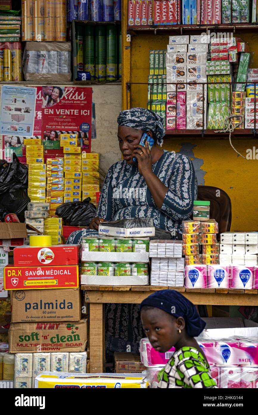 Benin, Cotonou, The Dantokpa market is the largest in West Africa Stock ...
