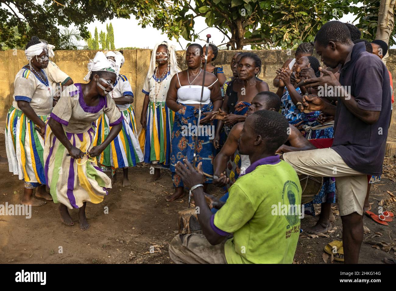 Benin, Dassa, dances and trans Atchigali in honor of the deities Stock ...