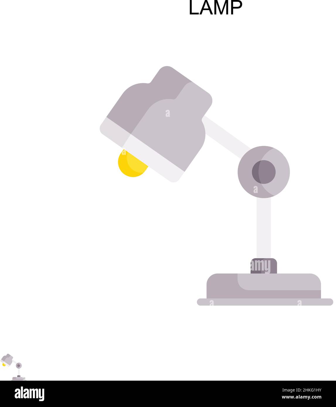 Lamp Simple vector icon. Illustration symbol design template for web ...
