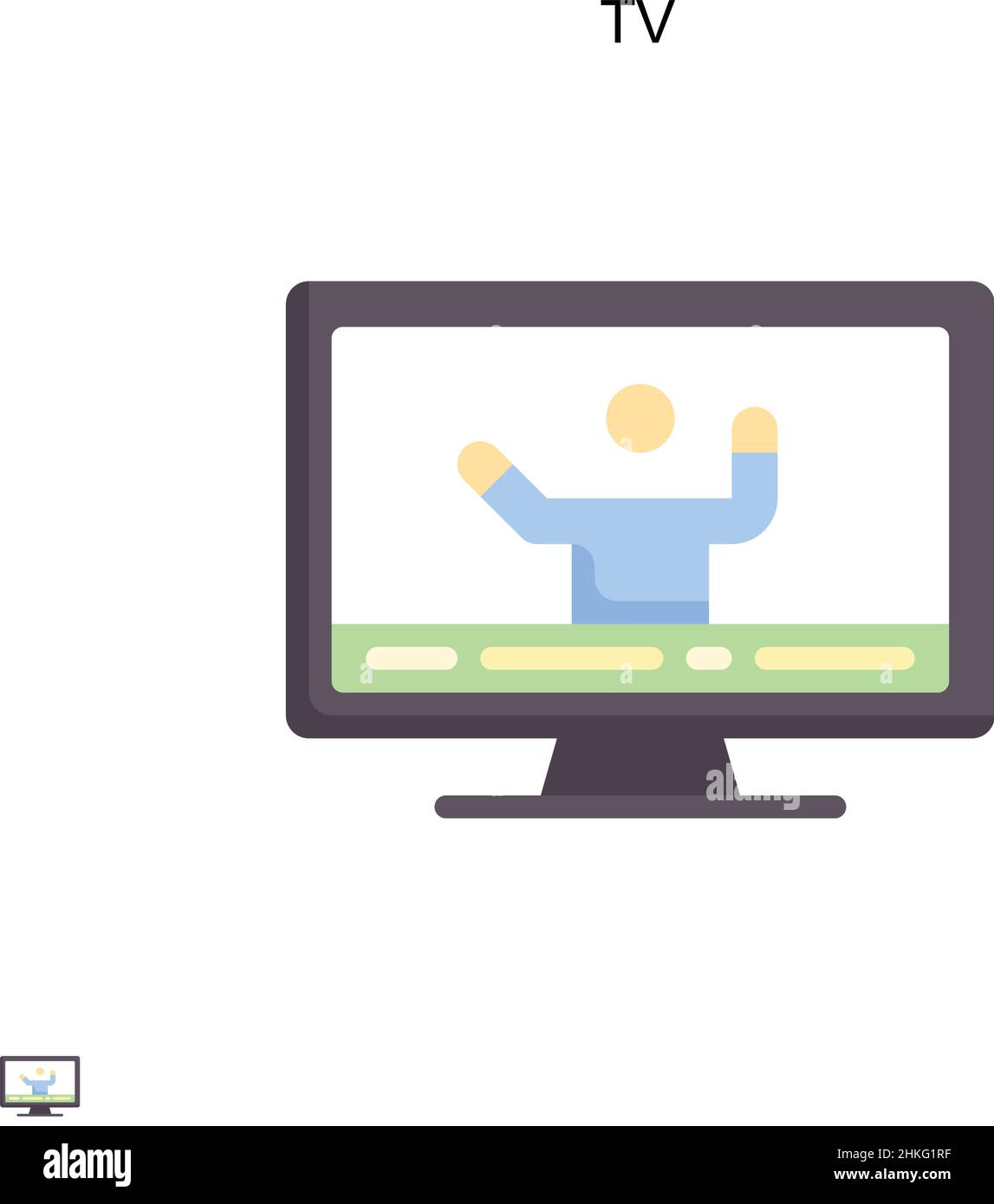 Tv Simple vector icon. Illustration symbol design template for web ...