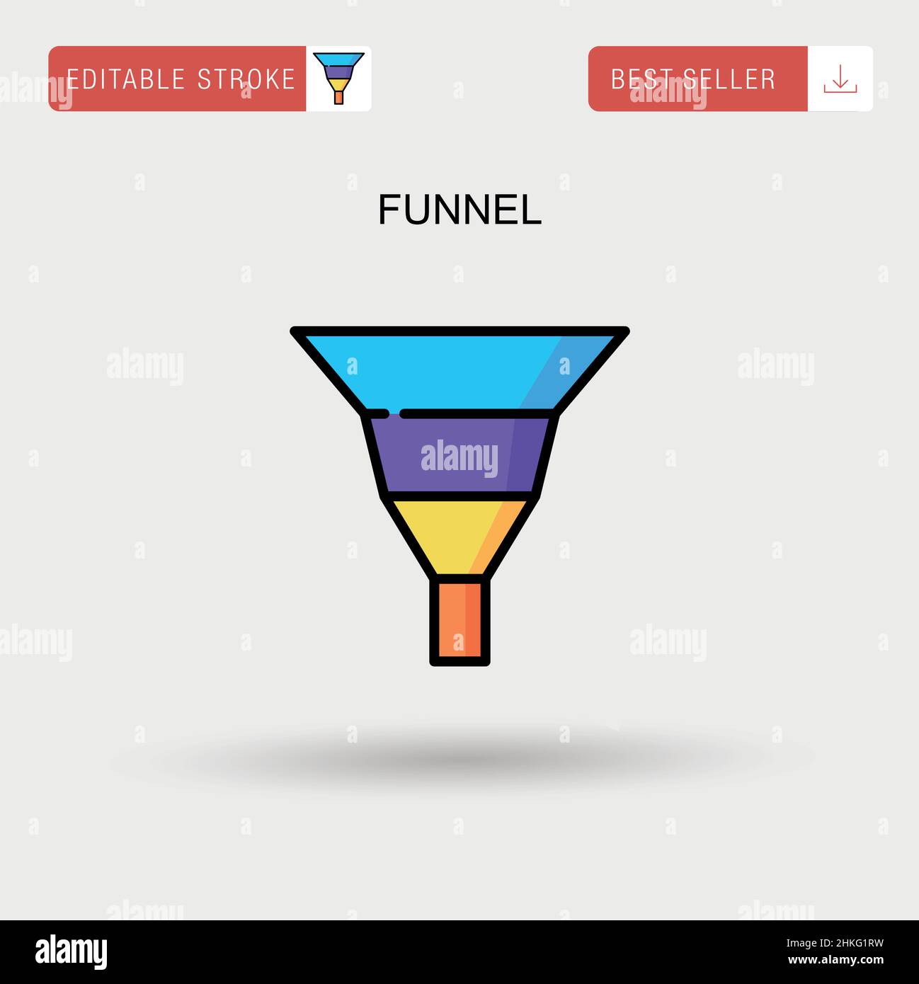 Funnel Simple vector icon Stock Vector Image & Art - Alamy