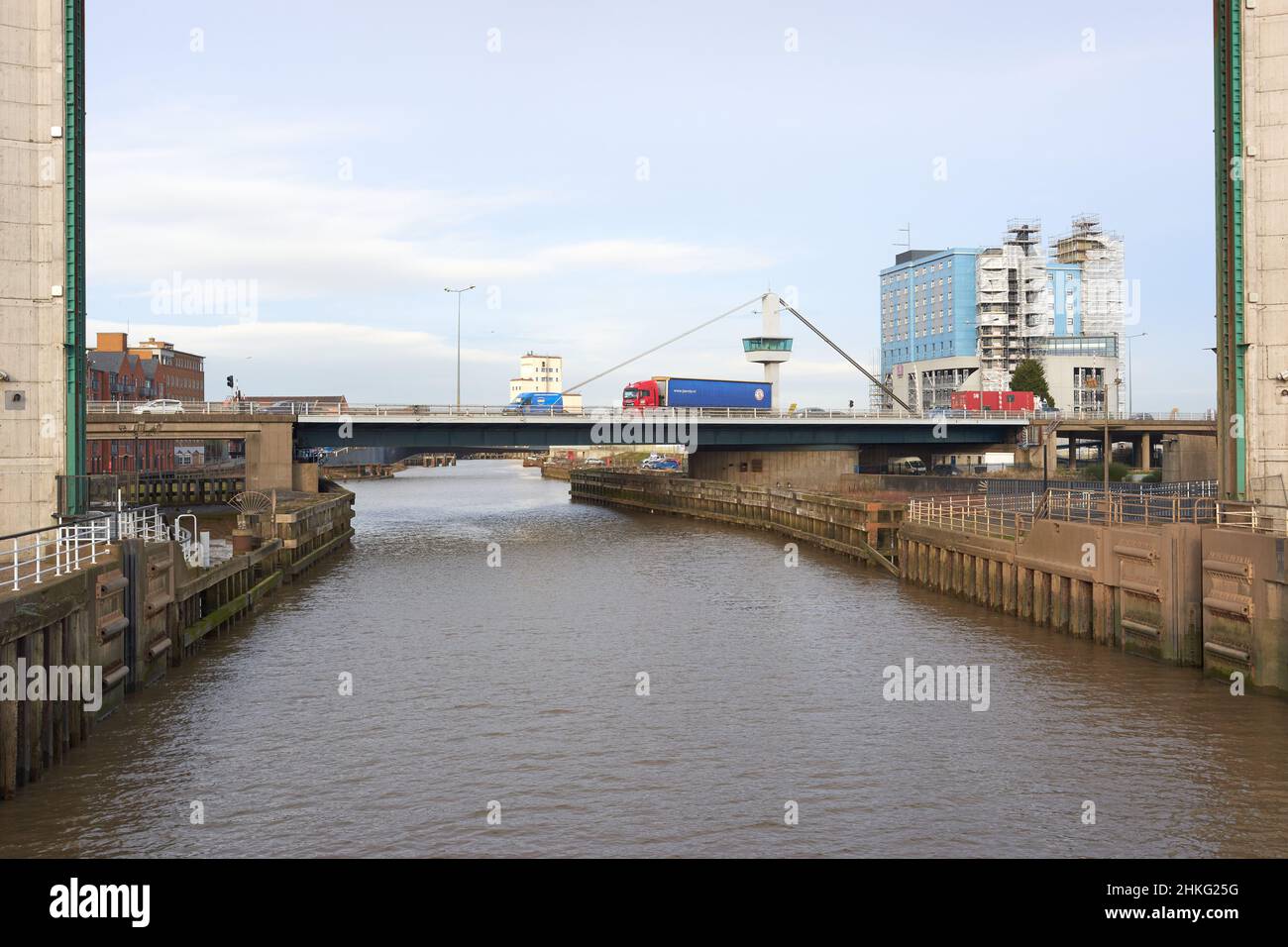 Highway bridge across a river in Hull, UK Stock Photo - Alamy
