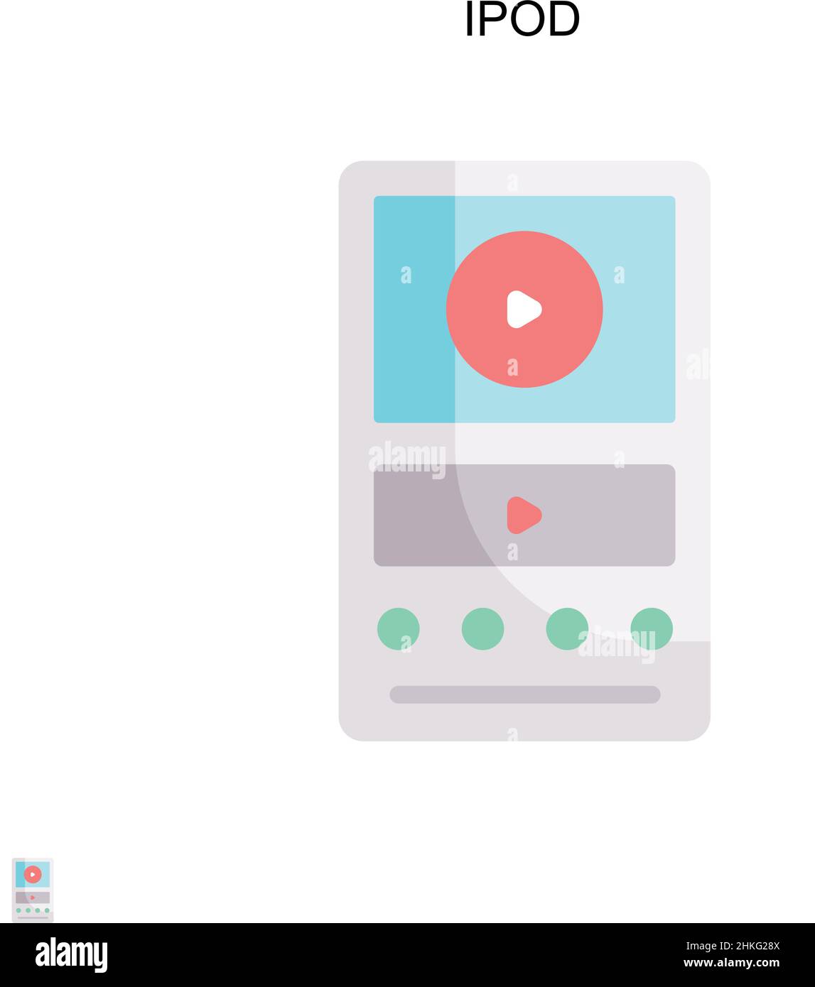 Ipod Simple vector icon. Illustration symbol design template for web ...