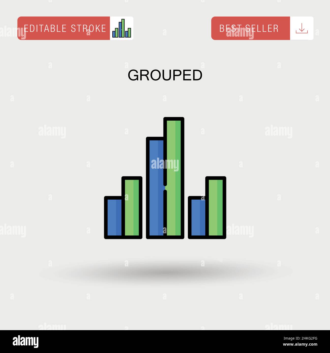 Grouped Simple vector icon Stock Vector Image & Art - Alamy