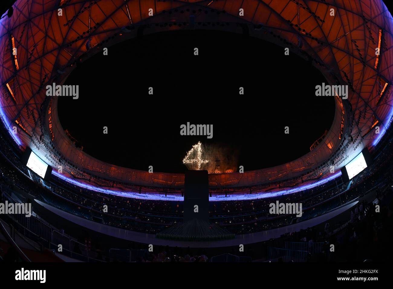 Beijing, China. 4th Feb, 2022. Firework shows the countdown to the ...