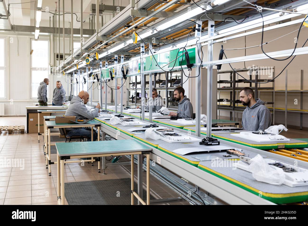 Minsk, Belarus - Jan 05, 2022: Photo of a plant for assembling ...