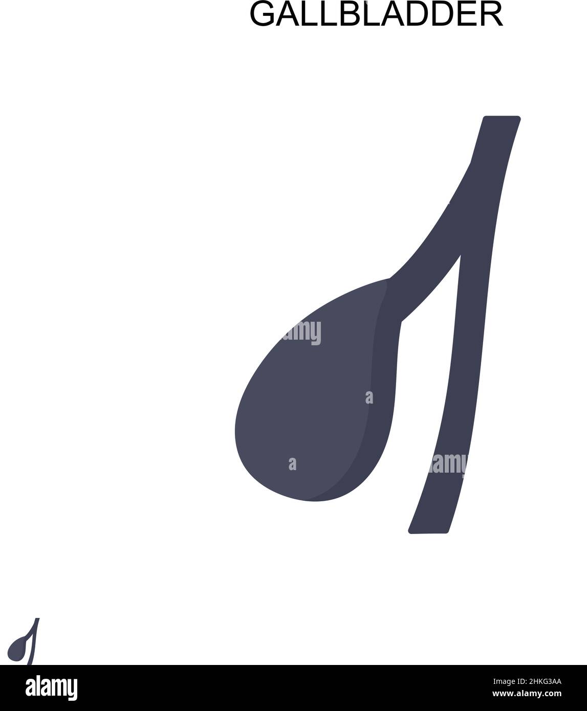 Gallbladder Simple vector icon. Illustration symbol design template for ...