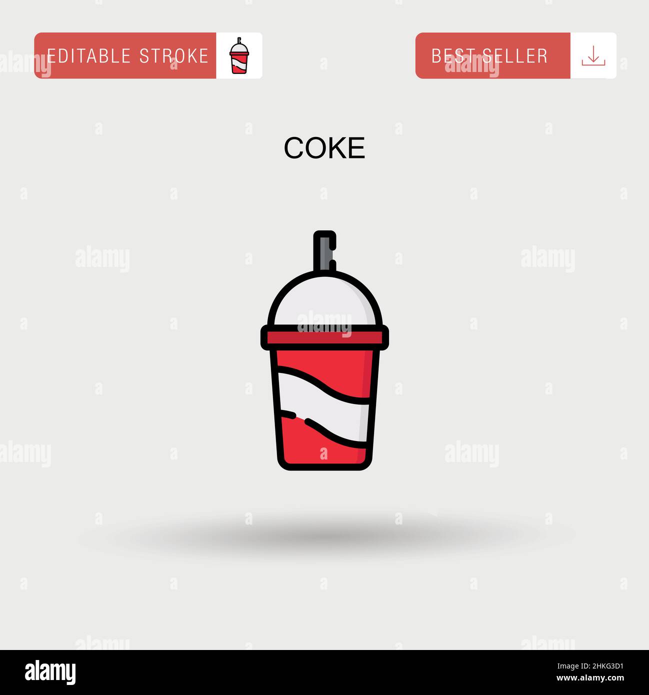 Coke Simple vector icon Stock Vector Image & Art - Alamy
