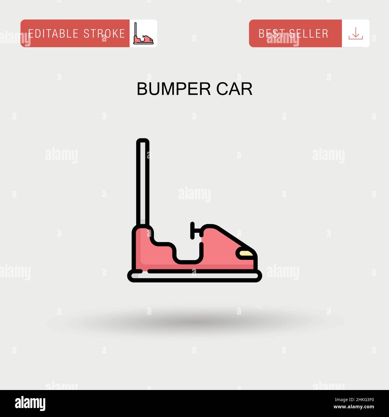 Bumper car Simple vector icon Stock Vector Image & Art - Alamy