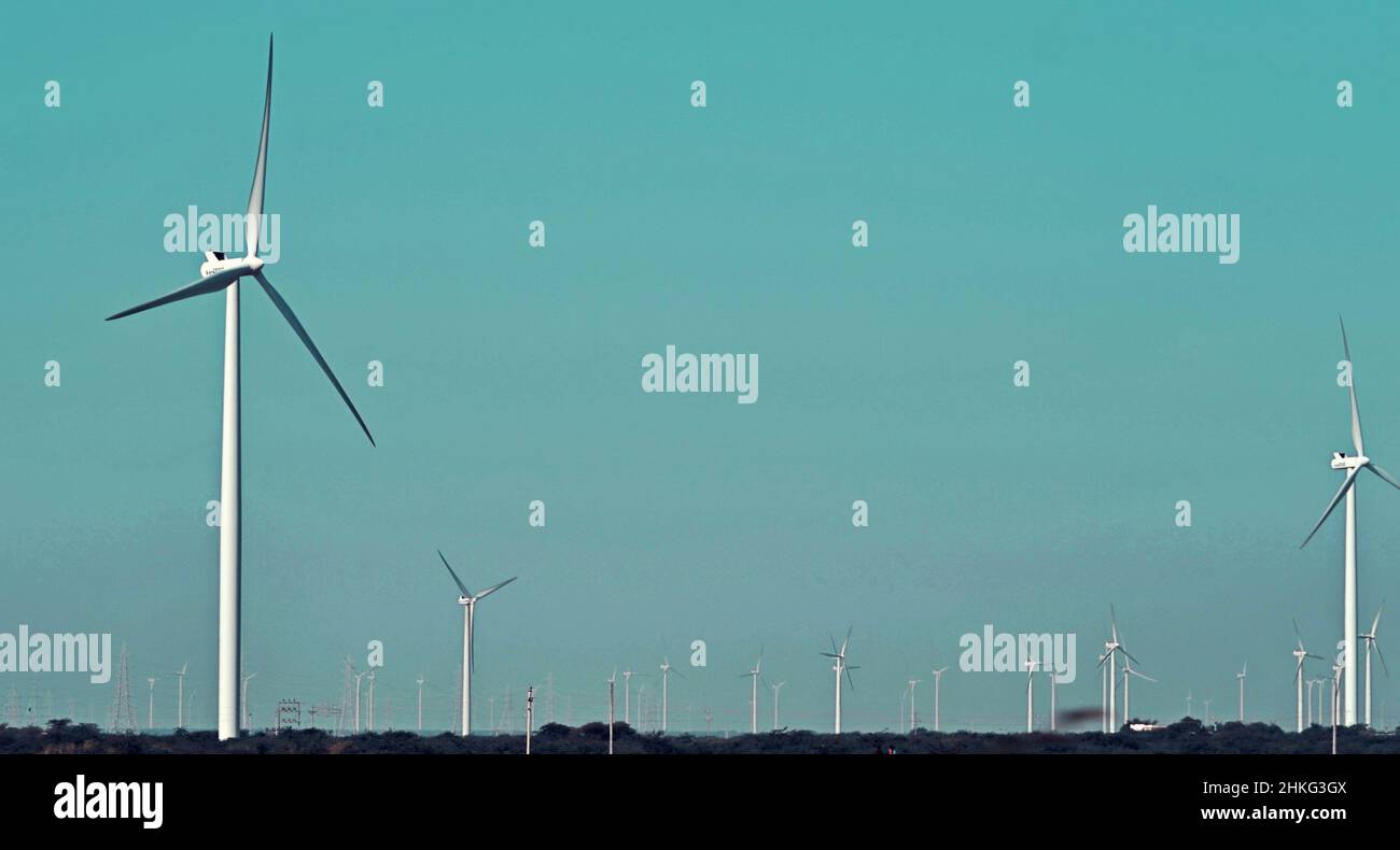 Windmill/wind turbine/solar energy/India Stock Photo - Alamy