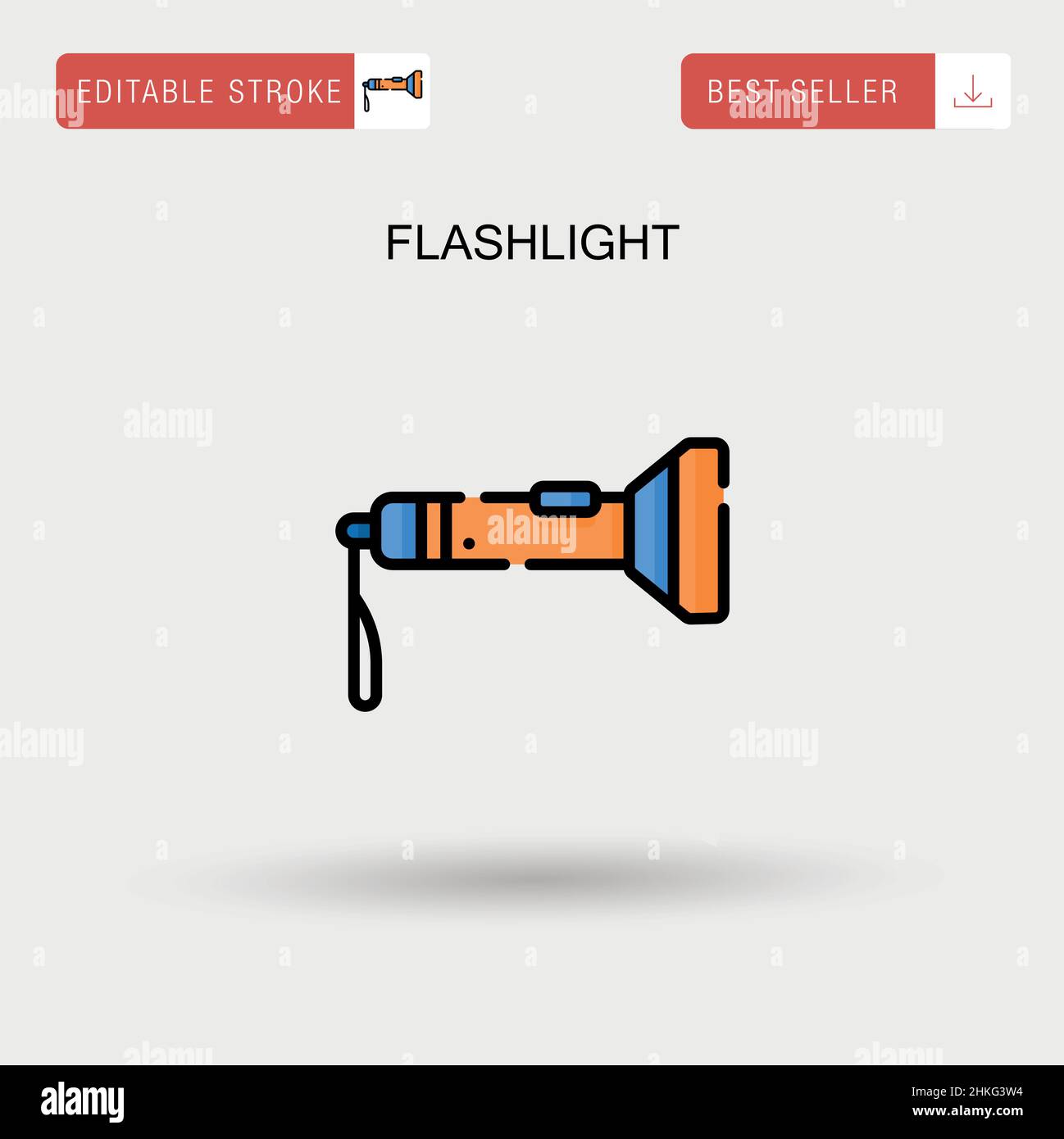 Flashlight Simple vector icon Stock Vector Image & Art - Alamy