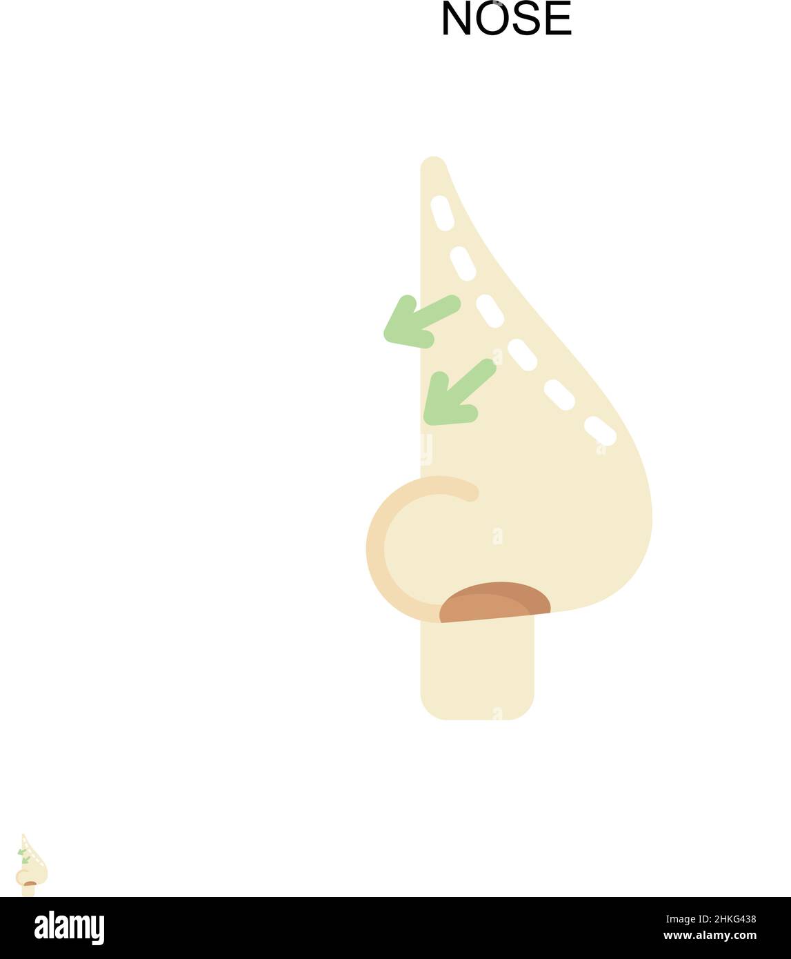 Nose Simple vector icon. Illustration symbol design template for web ...