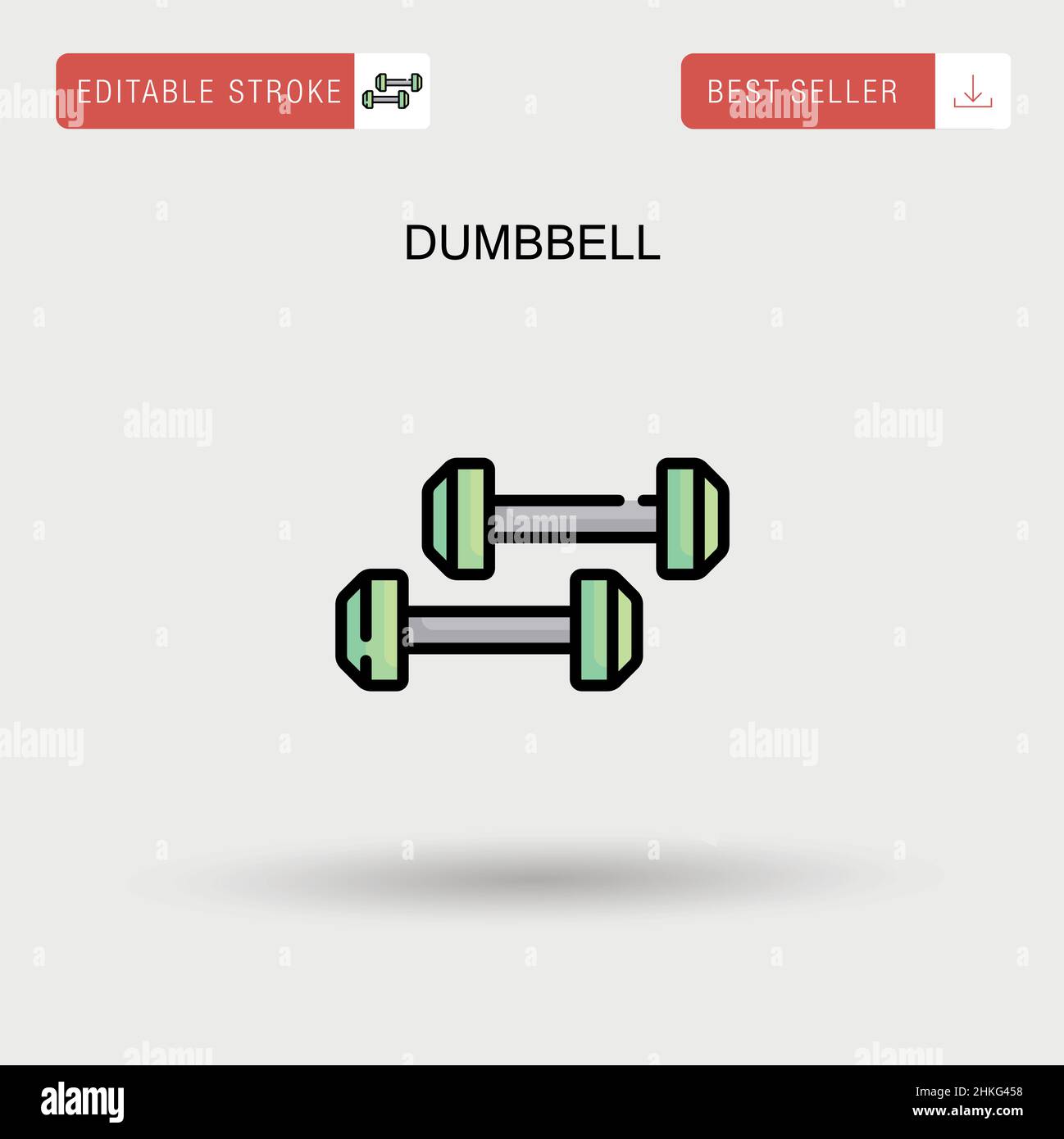 Steel dumbbell Stock Vector Images - Alamy