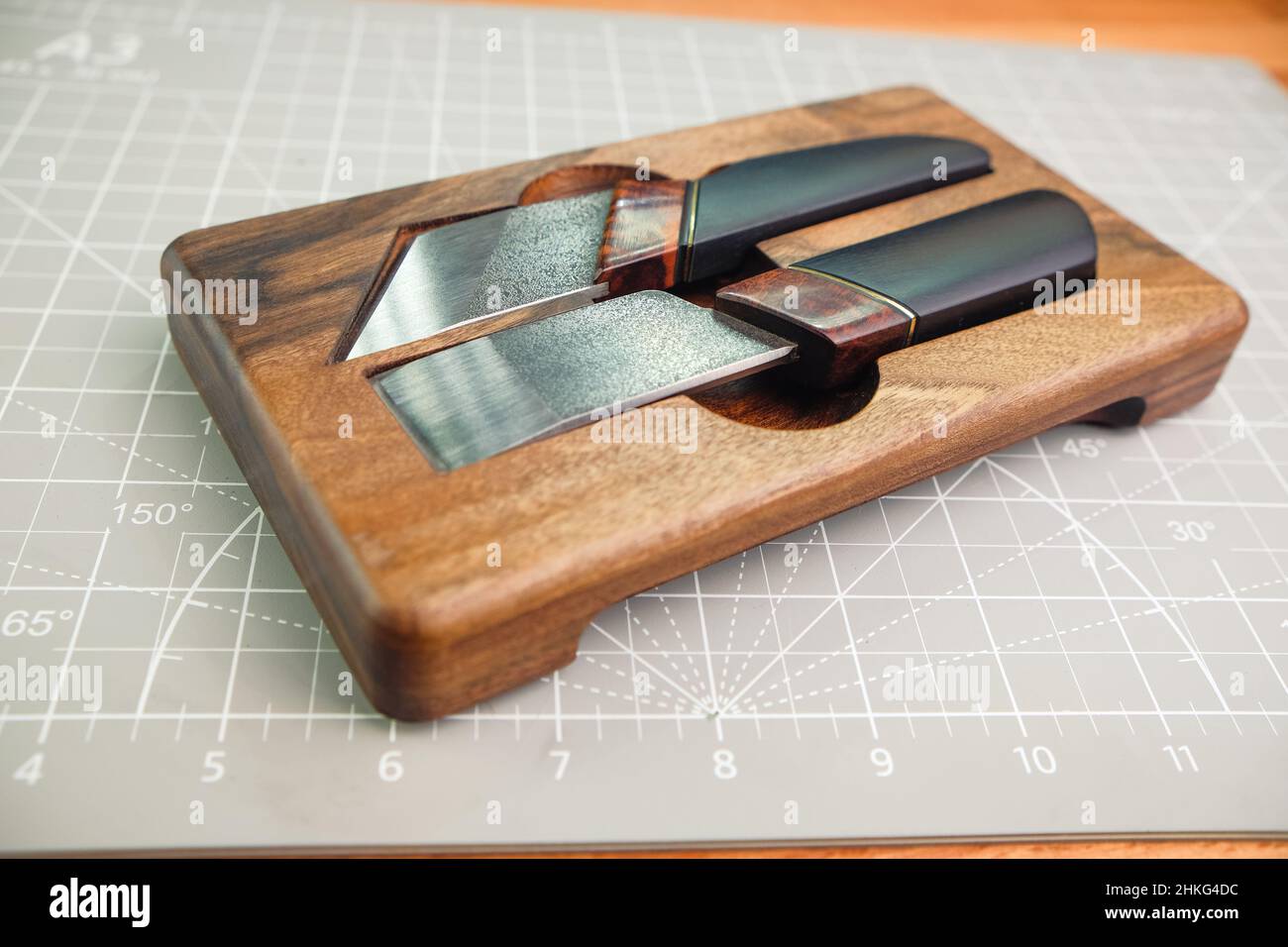 Tanner tools. Skiving knifes Stock Photo - Alamy