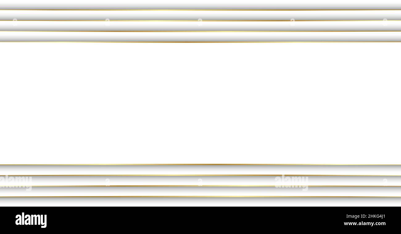 Abstract white background with golden lines - Vector illustration Stock ...