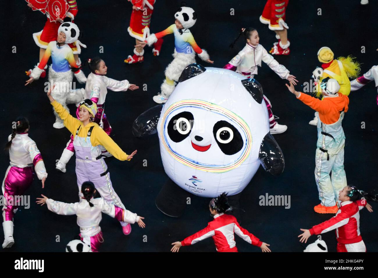 Beijing, China. 04th Feb, 2022. Bing Dwen Dwen the Olympic mascot ...