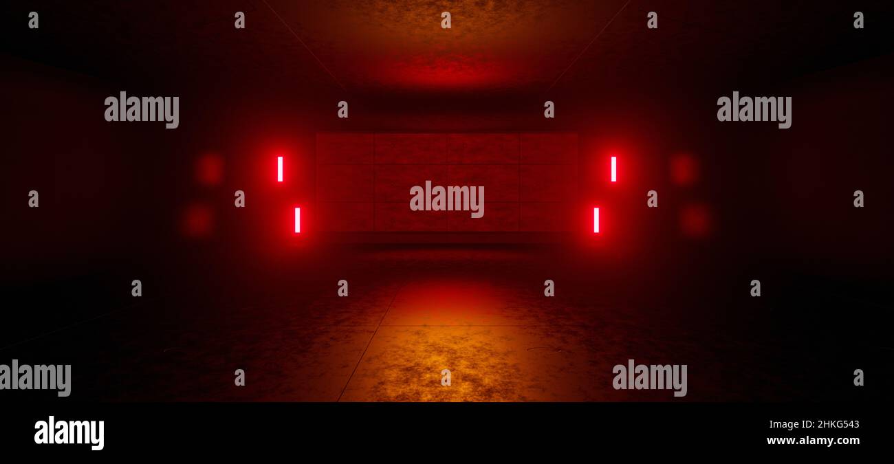 Pedestal Platform Tunnel Space Avant Garde Vibrant with Fire Brick ...