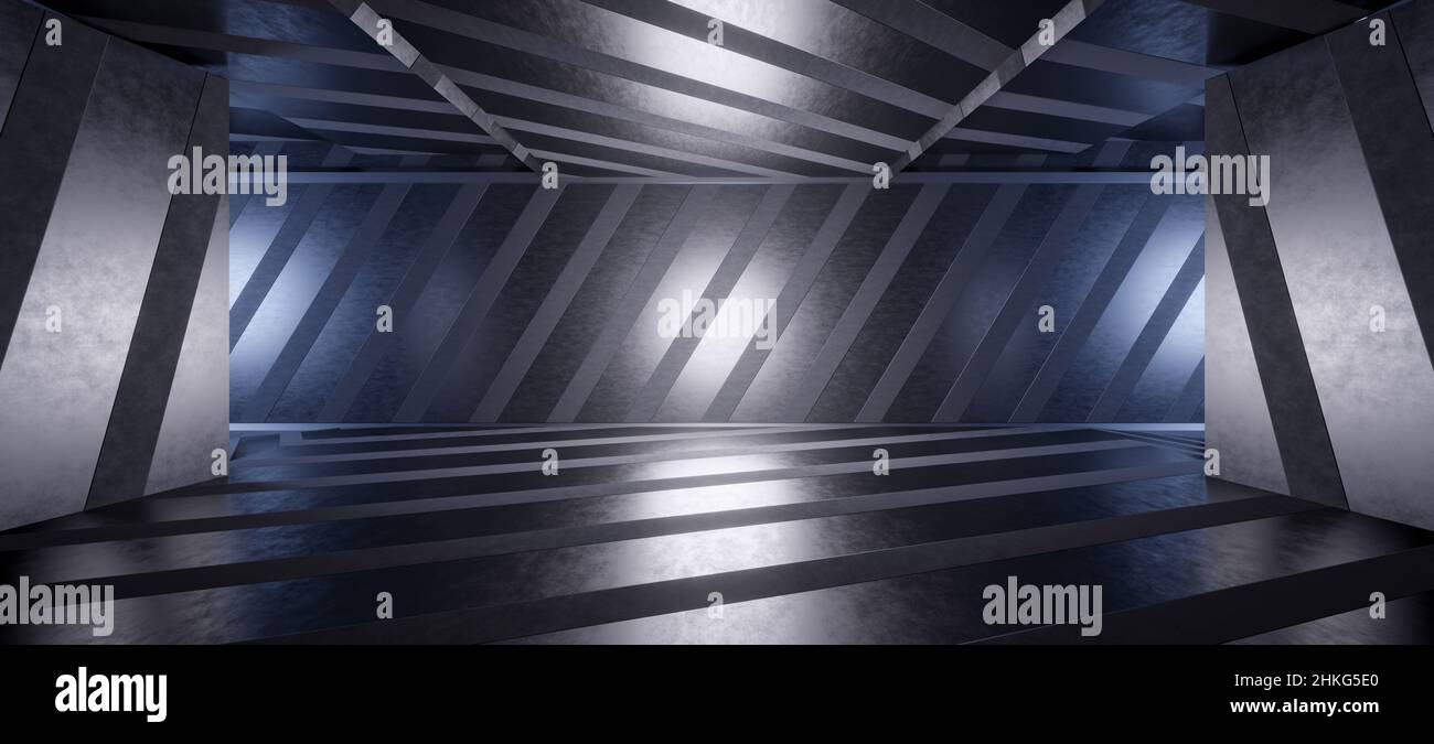 Dark Metal Room Background 3D Rendering Stock Photo - Alamy