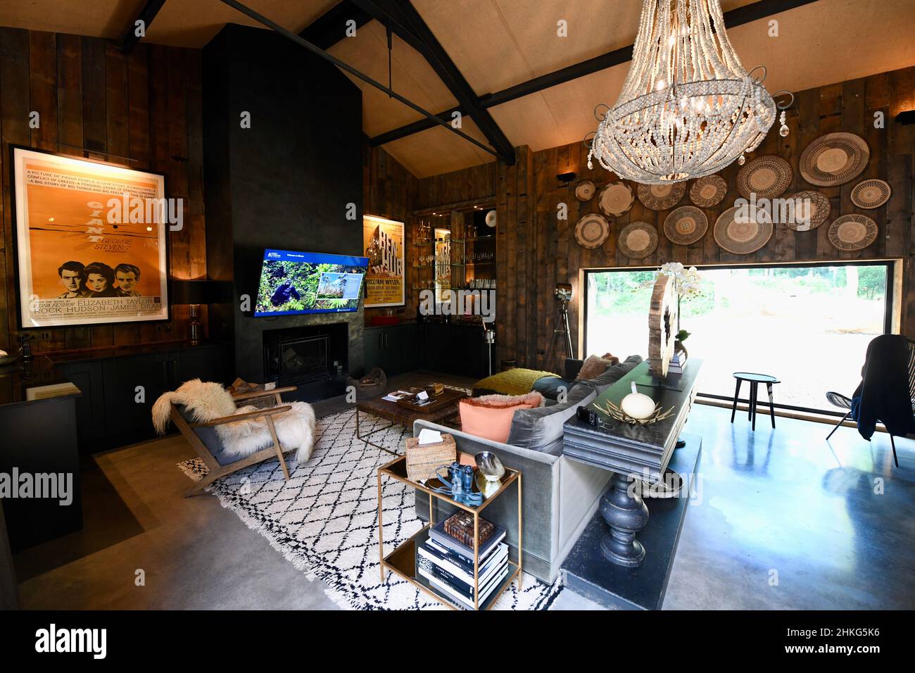 Lion Lodge at Port Lympne Animal Reserve, Kent UK Stock Photo - Alamy