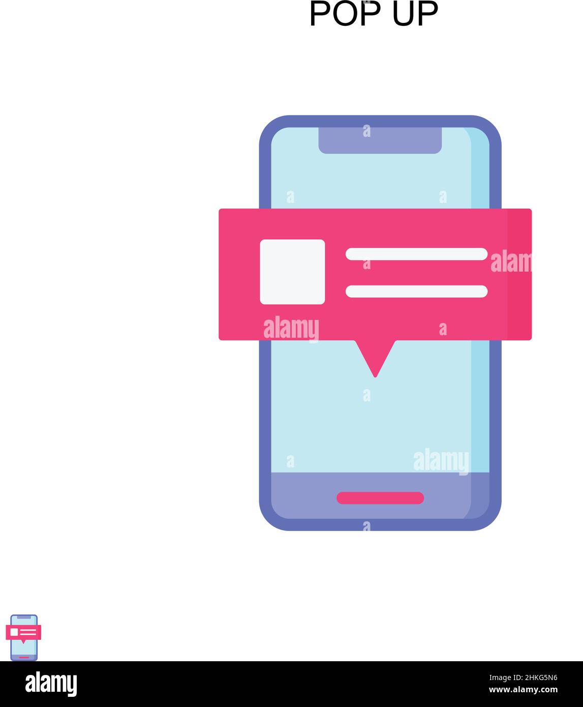 Pop up Simple vector icon. Illustration symbol design template for web ...