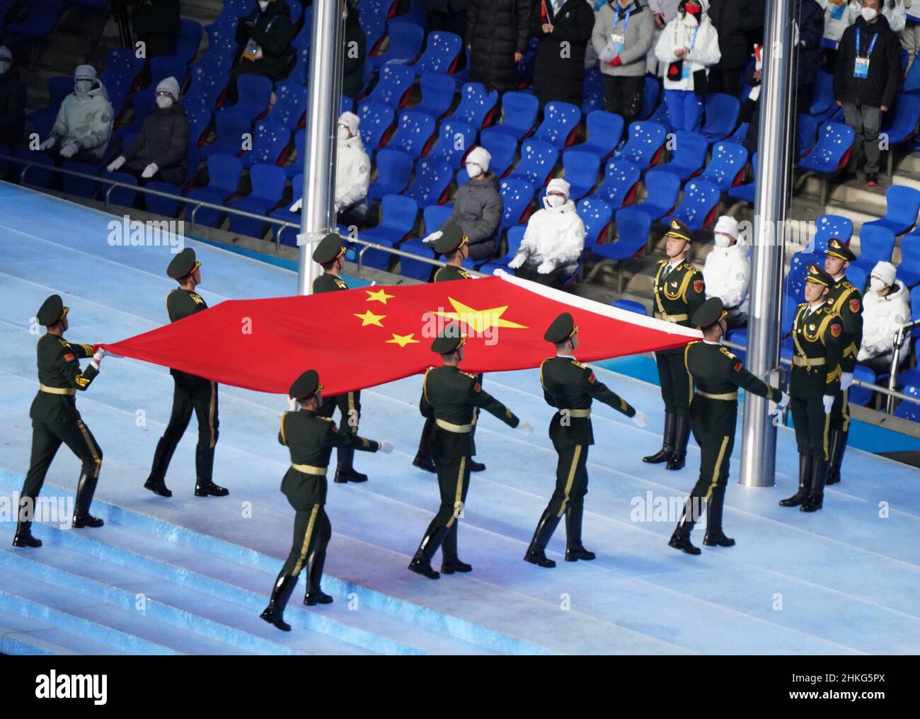Beijing, China. 04th Feb, 2022. The Flag of China arrives at the ...