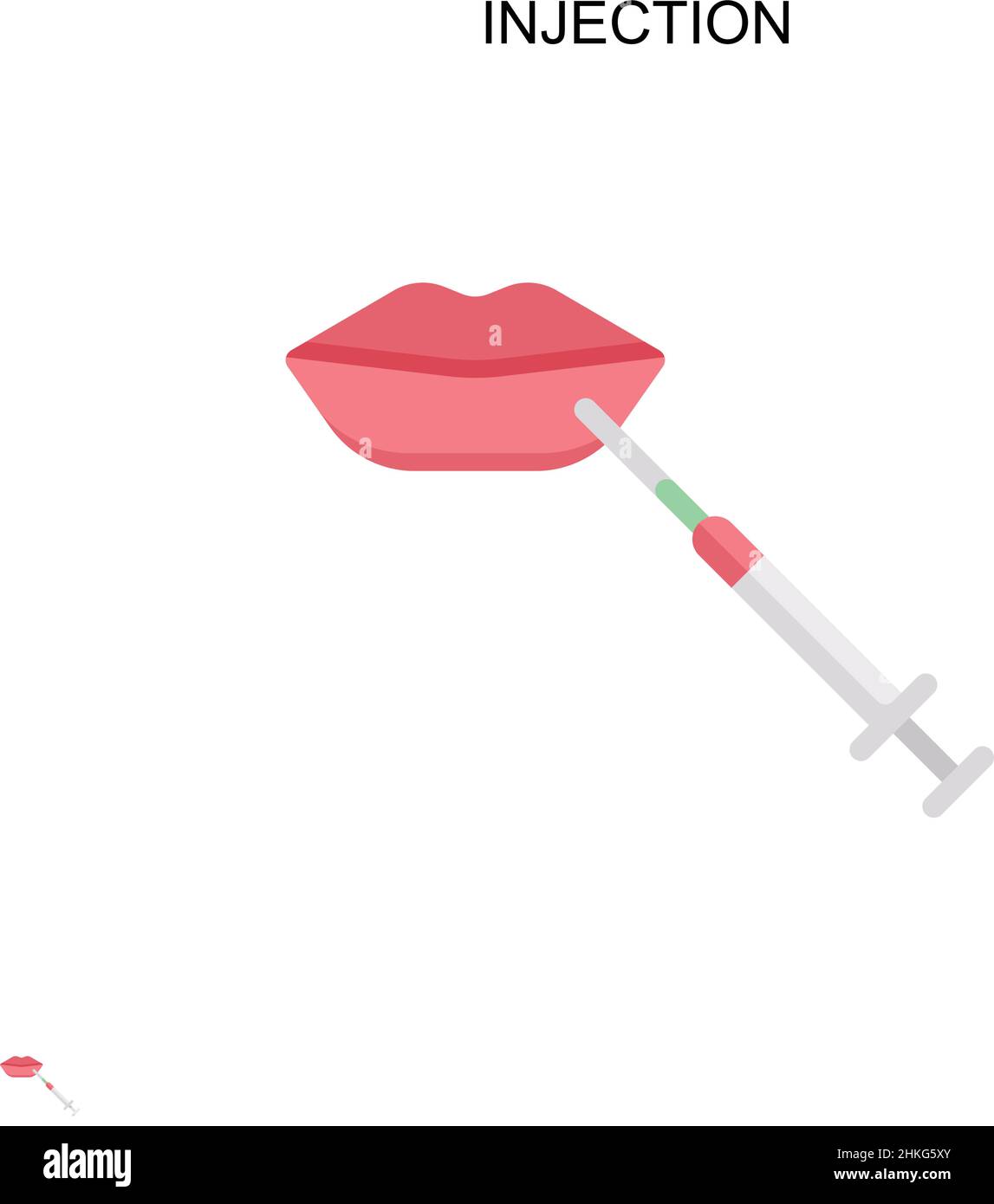 Injection Simple vector icon. Illustration symbol design template for ...