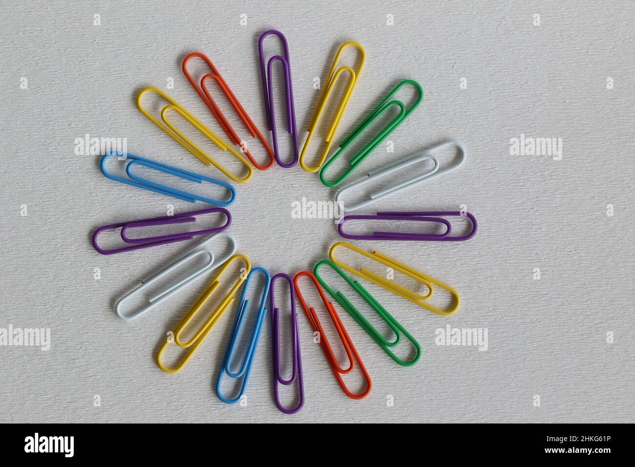 colorful paper clips Stock Photo - Alamy