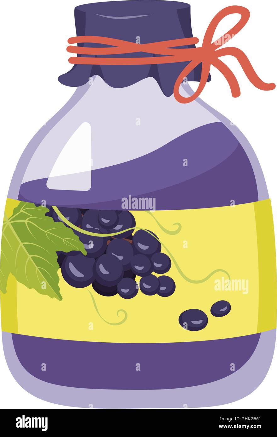 Jar of dark grape jam. Sweet healthy food, healthy tasty dessert, gift ...