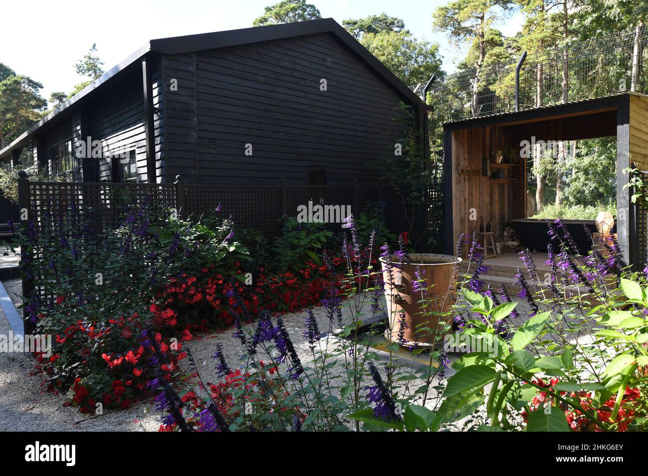 Lion Lodge at Port Lympne Animal Reserve, Kent UK Stock Photo - Alamy