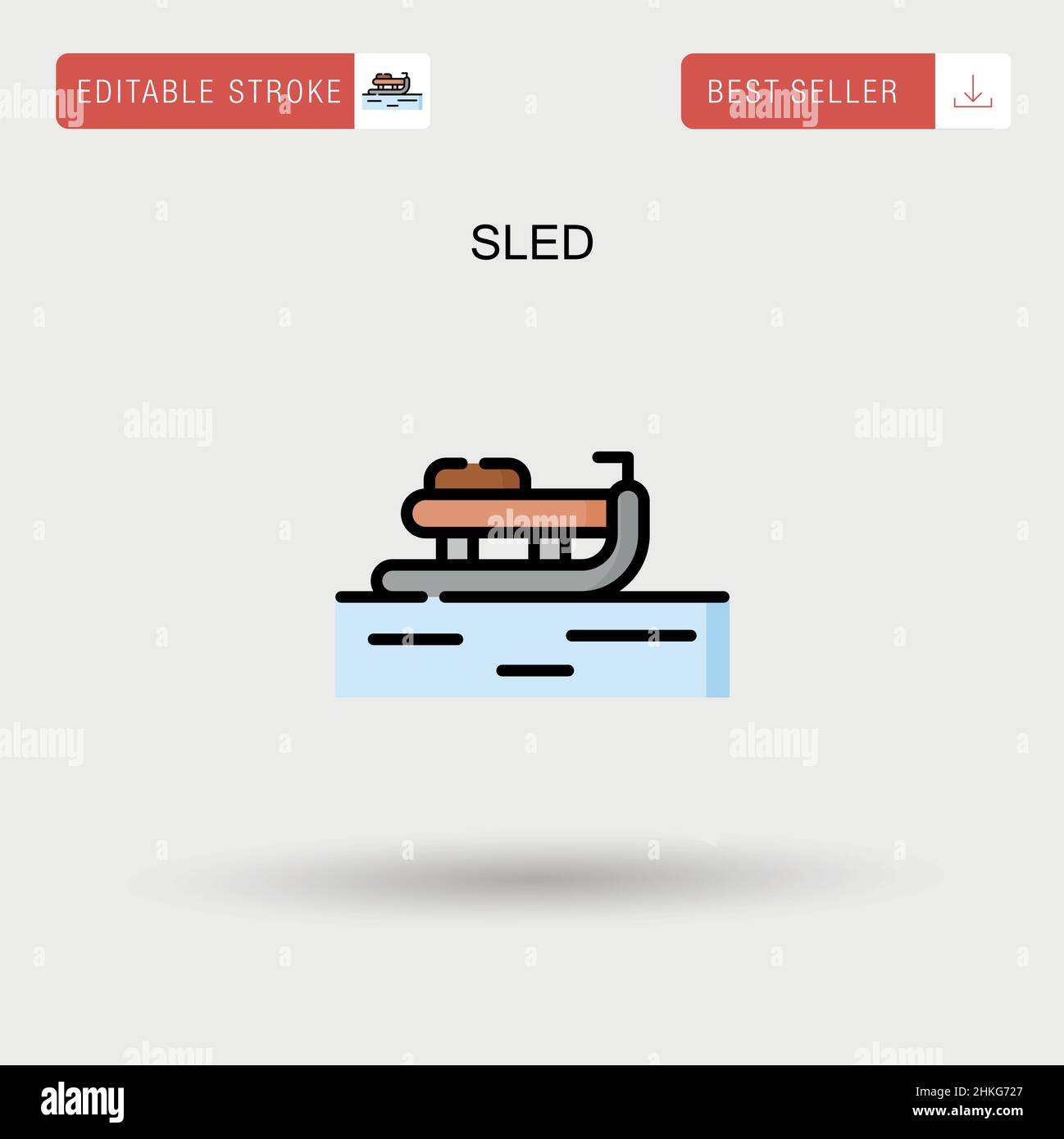 Kids sledge Stock Vector Images - Alamy