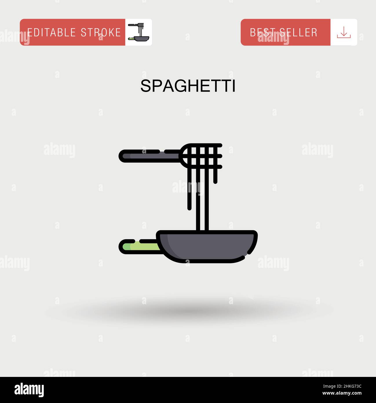 Spaghetti bolognese top view Stock Vector Images - Alamy