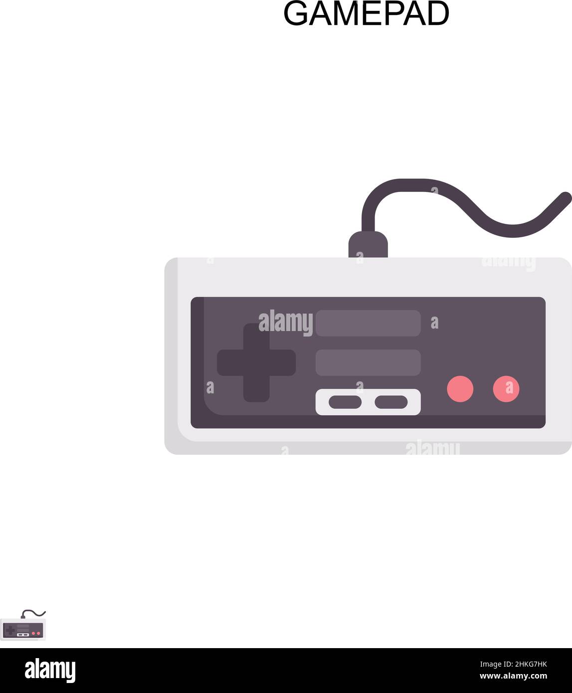 Gamepad Simple vector icon. Illustration symbol design template for web ...