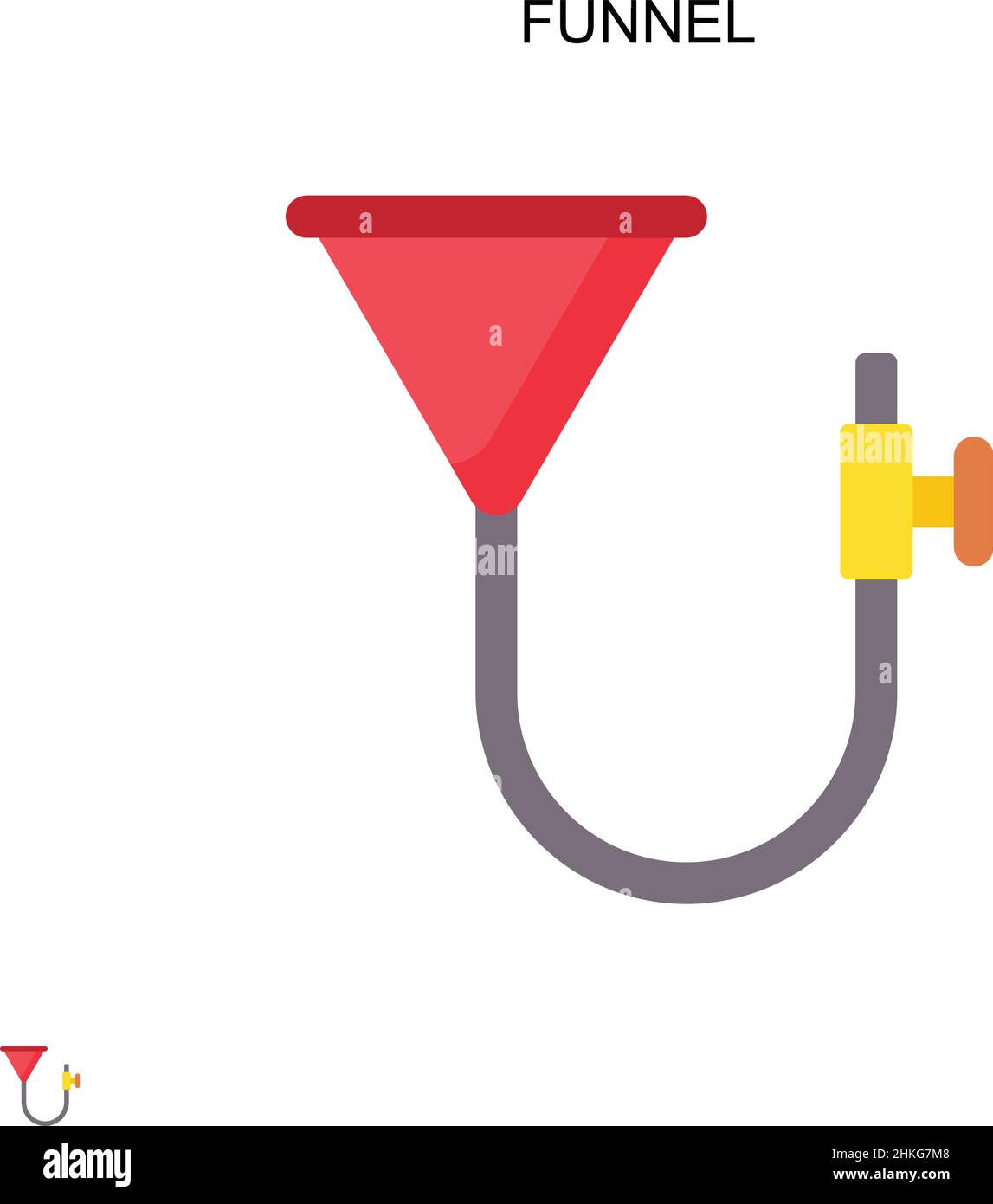 Funnel Simple vector icon. Illustration symbol design template for web ...