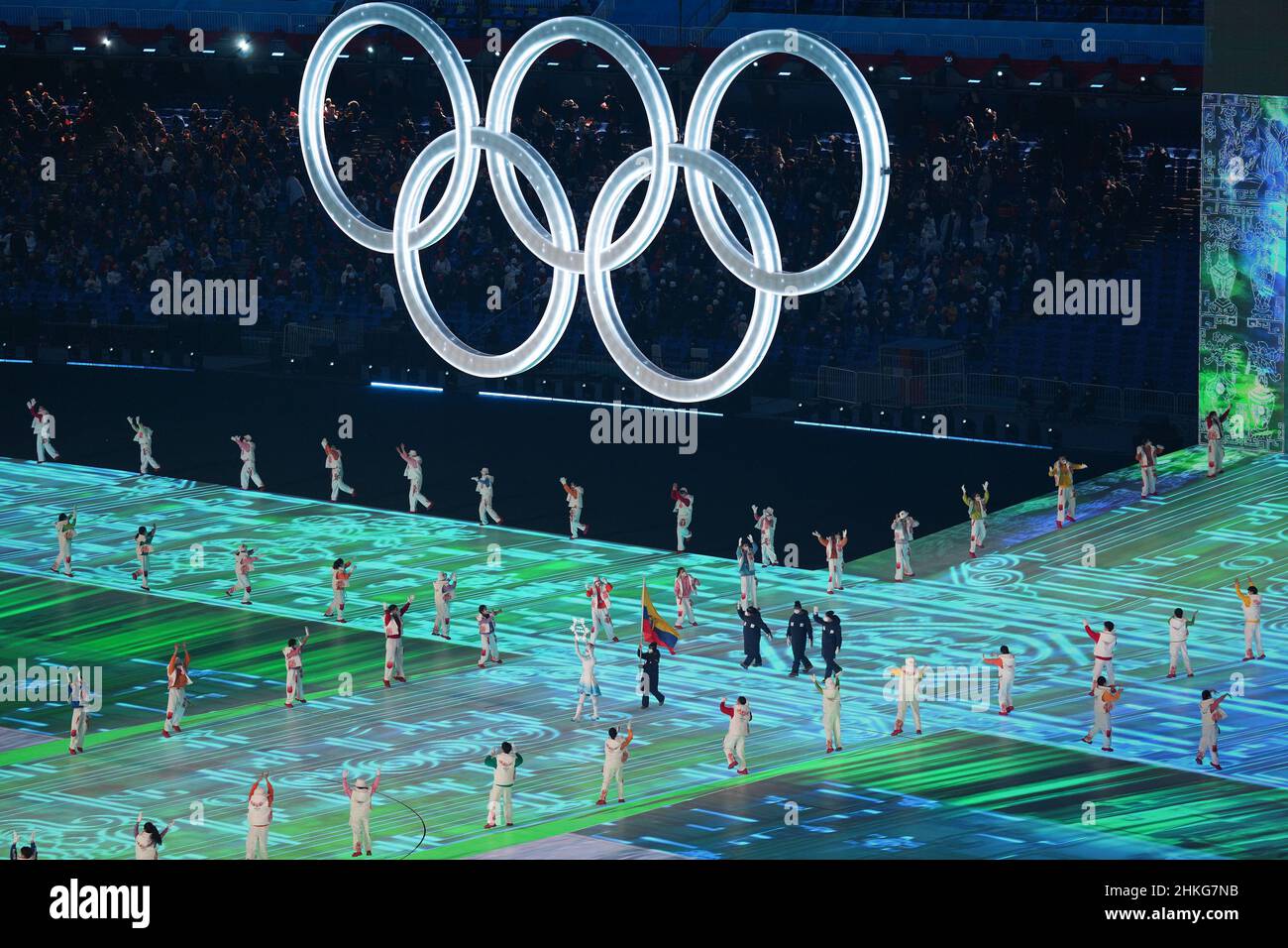 Beijing, China. 4th Feb, 2022. The Olympic delegation of Ecuador ...