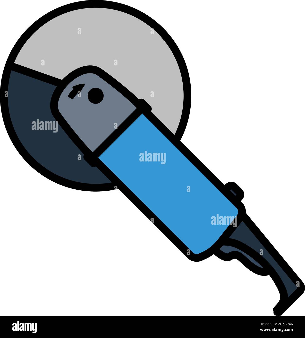 Icon Of Grinder. Editable Bold Outline With Color Fill Design. Vector ...