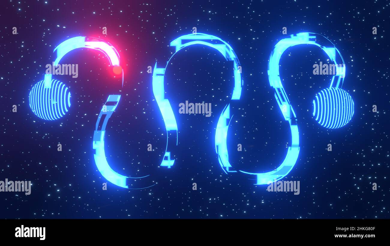 3D Render. Abstract technology big data background concept. Motion of ...