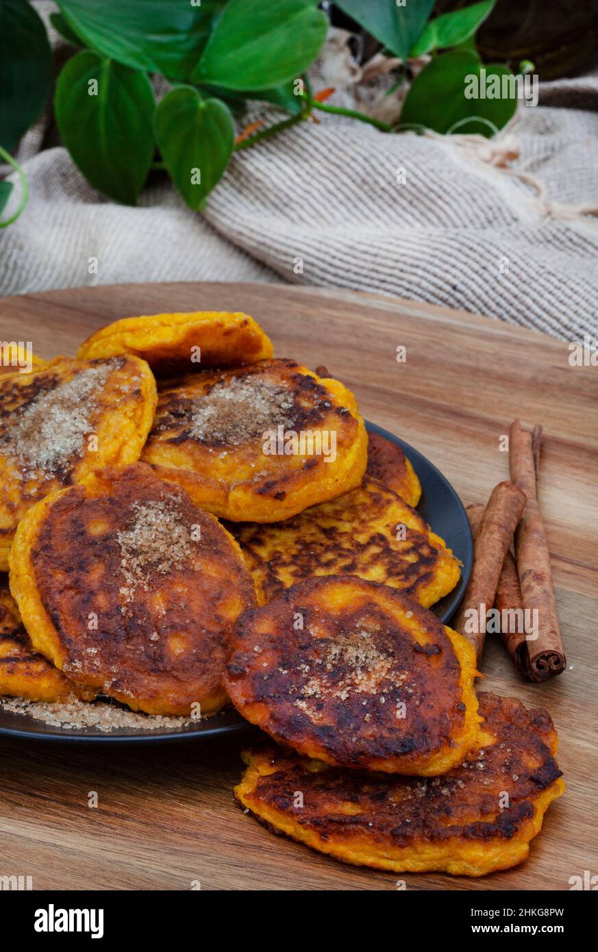 Traditional South African pumpkin fritters or pancakes known as ...