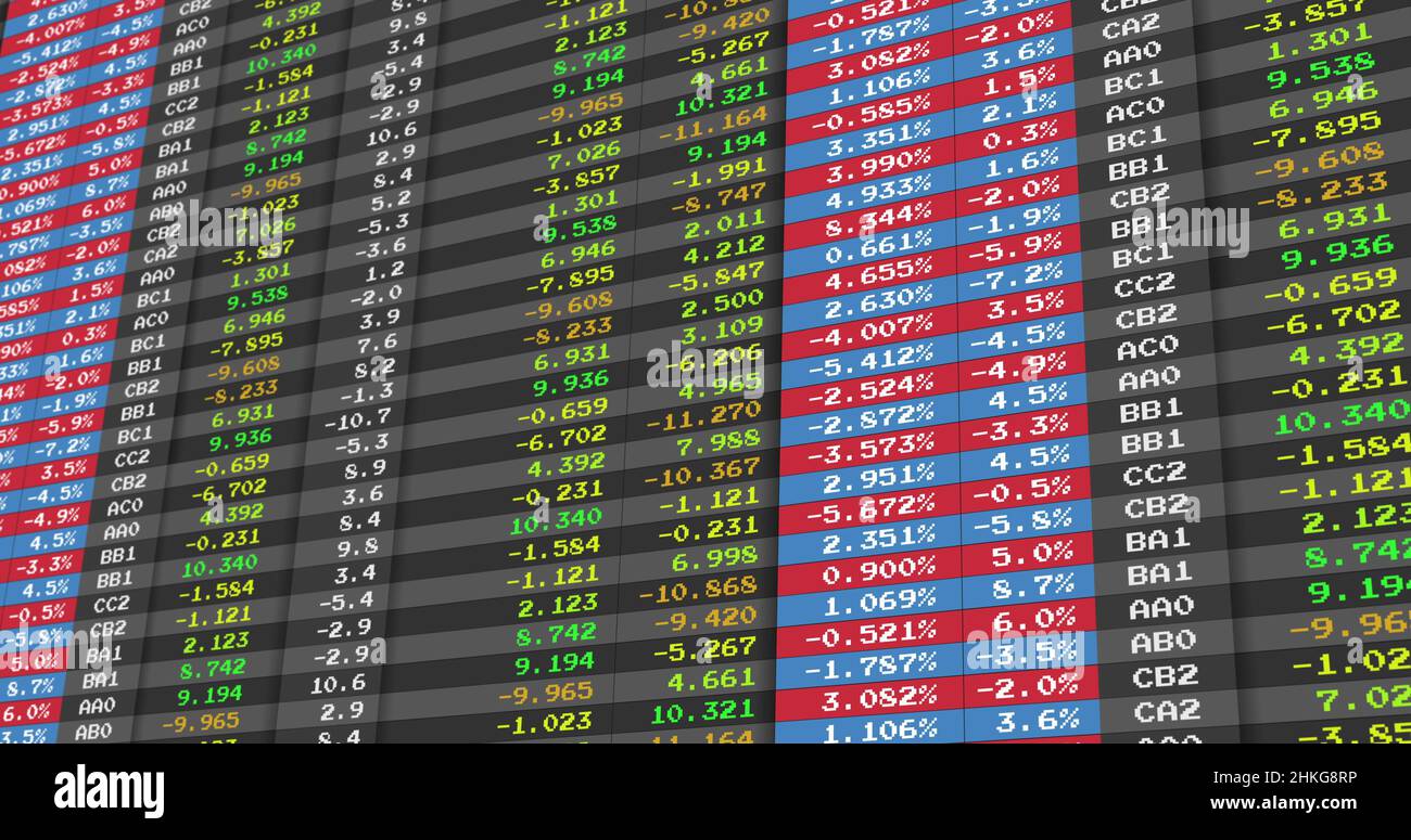 Image of stock market numbers changing on grey background Stock Photo ...