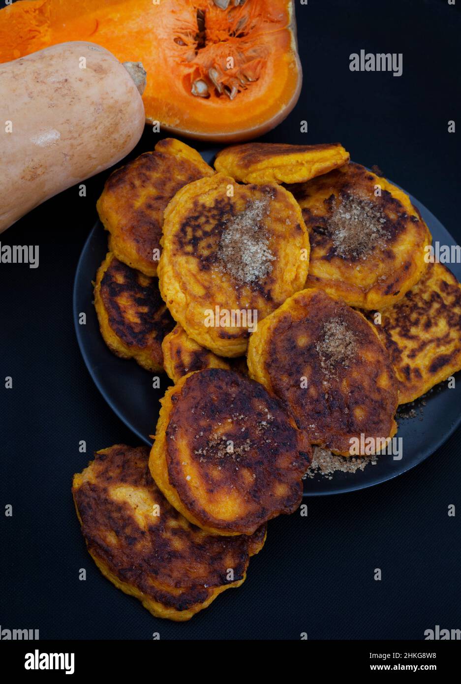 Traditional South African pumpkin fritters or pancakes known as ...