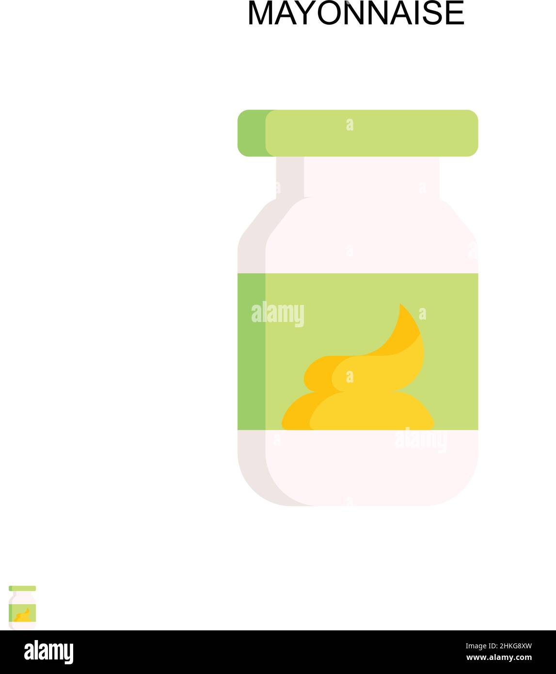 Mayonnaise Simple vector icon. Illustration symbol design template for ...
