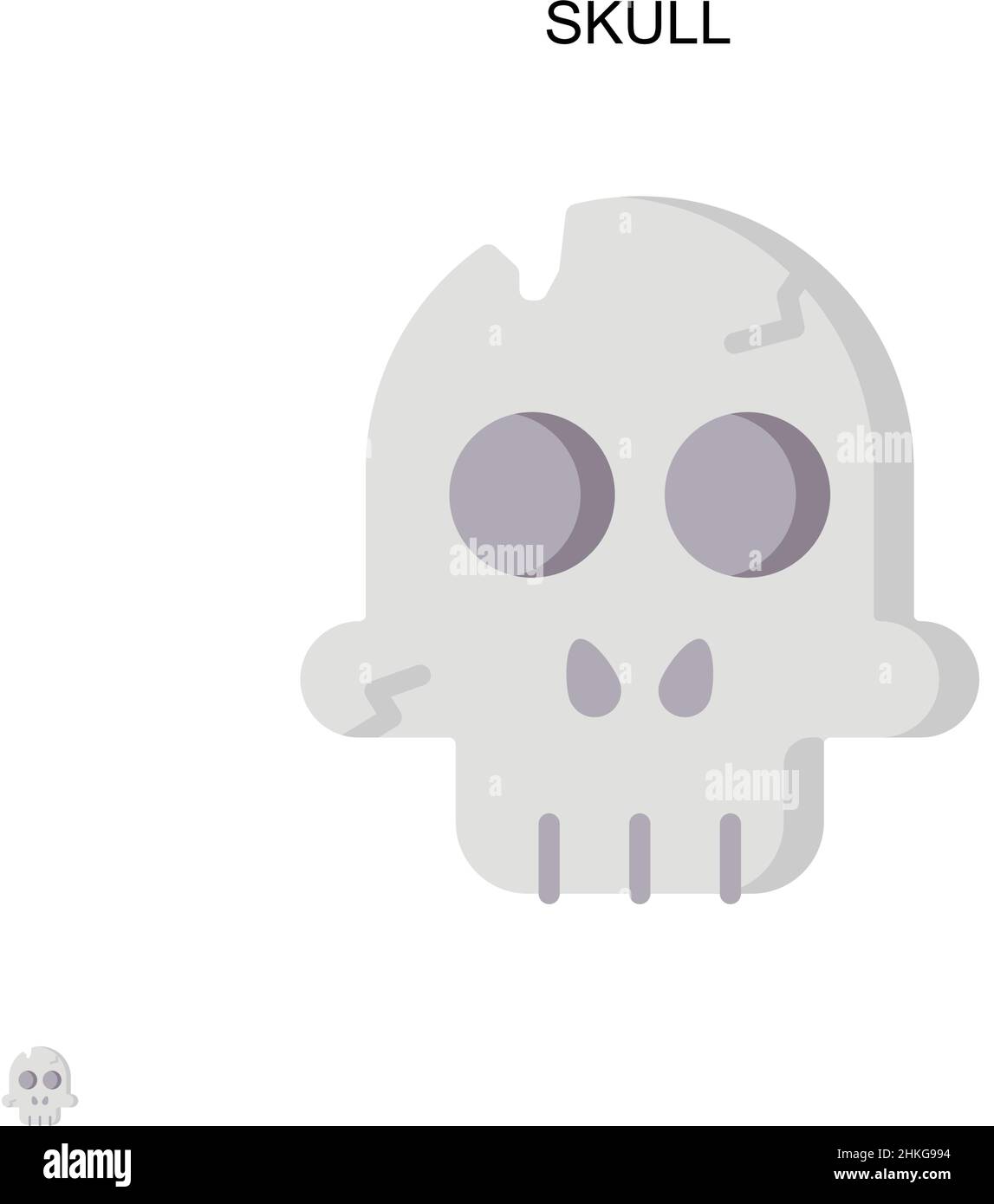 Skull Simple vector icon. Illustration symbol design template for web ...