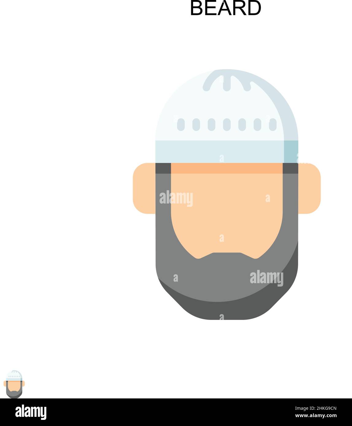 Beard Simple vector icon. Illustration symbol design template for web ...